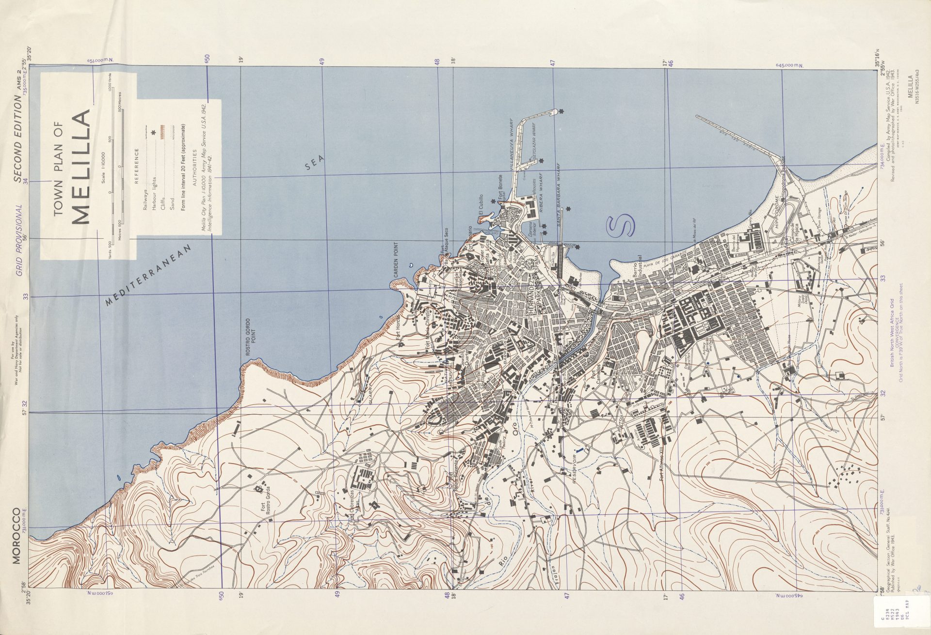 mapa-plano-de-melilla-1942-1943 • Alzheimer Universal